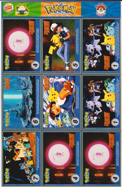 1999 Pokemon Master Trainer Collector Set 9 Card Uncut Sheet #3 w ...