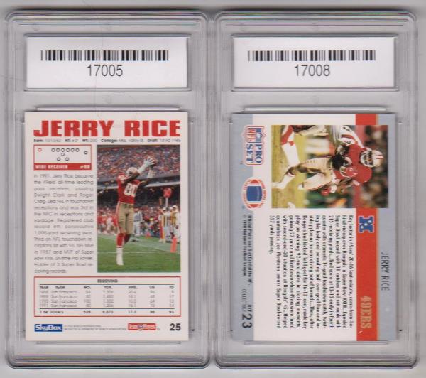 2 Different Graded Gem Mint 10 Jerry Rice Cards - 1990 Pro Set #23 ...