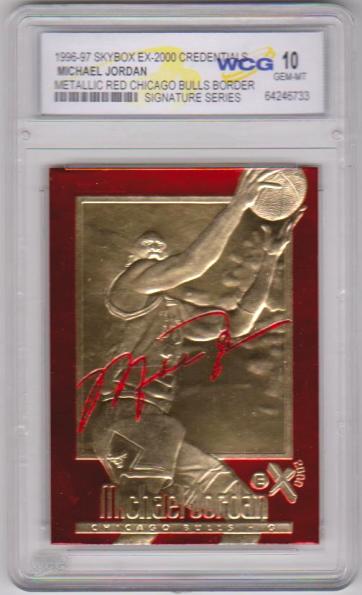 Graded Gem Mint 10 - Michael Jordan 1996-97 Skybox EX-2000 Credentials ...