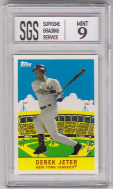 Graded Mint 9 - Derek Jeter 2007 Topps Flashback Fridays #FF2 Card ...