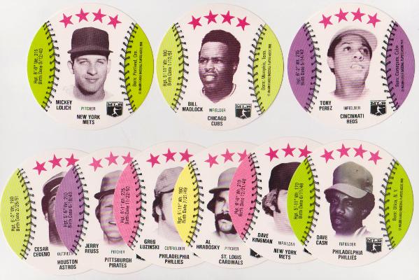 9 Different 1976 Isaly's Baseball Discs w/ Tony Perez + More | Property ...