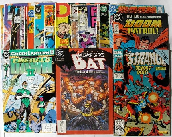 20 Different Comic Books - Bat Man, Green Lantern Emerald Dawn, Dr ...