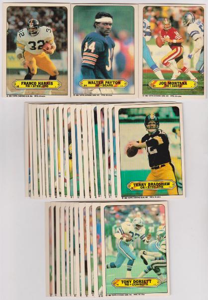 Set - 1983 Topps Football Stickers 33 Piece Set - Franco Harris, Joe ...