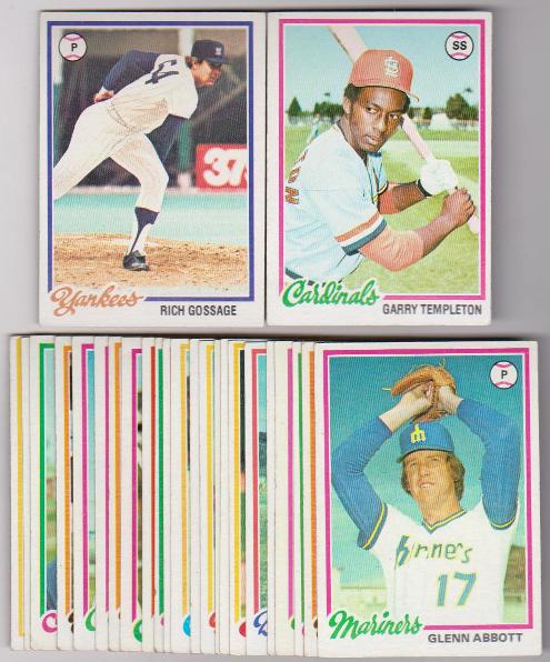 25 Different 1978 Topps Baseball Cards w/ Rich Gossage + More ...