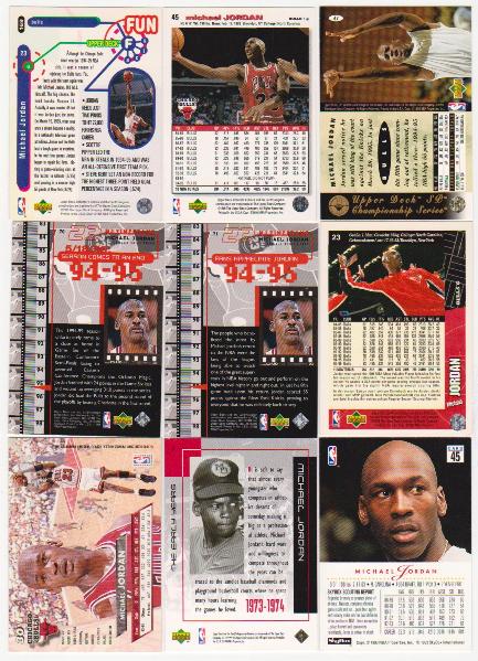 1990's Michael Jordan Card Collection - 9 Different | Property Room