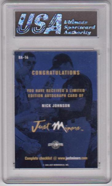 Signed Rookie Graded NM-MT+ 8.5 - Nick Johnson 2000 Just Minors Just ...