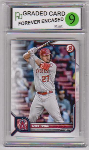 Graded Mint 9 - Mike Trout 2022 Bowman #32 Card | Property Room