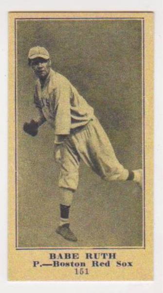 1916 M101-5 Babe Ruth Rookie Reprint Baseball Card | Property Room