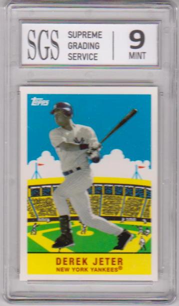 Graded Mint 9 - Derek Jeter 2007 Topps Flashback Fridays #FF2 Card ...