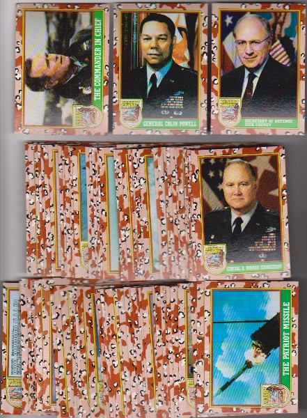 1991 Topps Desert Storm Series One 88 Card Set w/ George Bush, Dick ...