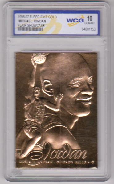 Graded Gem Mint 10 - Michael Jordan 1996-97 Fleer Flair Showcase 23 Kt ...