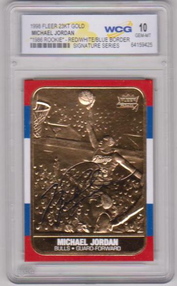 Graded Gem Mint 10 - Michael Jordan 1998 Fleer '86 Rookie Style Red ...