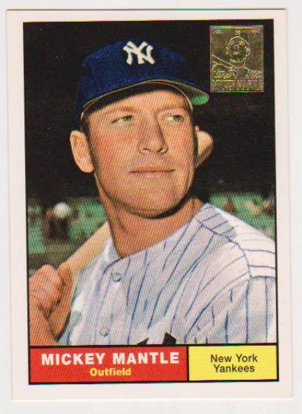 Mickey Mantle 1961 Topps #300 Commemorative Card - 1996 Topps #11 of 19 ...