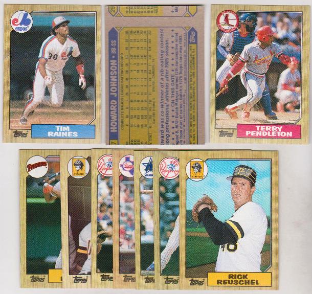ERROR LOT - 10 Different 1987 Topps Baseball Wrong Back Errors - Tim ...