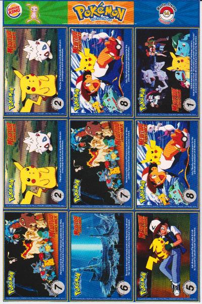 1999 Pokemon Master Trainer Collector Set Uncut 9 Card Uncut #14 Sheet ...