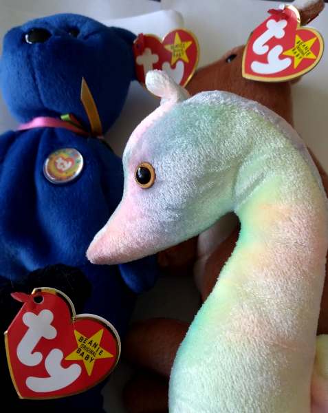 4 Different Ty Beanie Babies - 1996-1999 - w/ Clubby The Bear + More ...