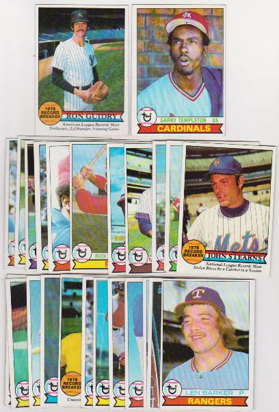 25 Different 1979 Topps Baseball Cards - Ron Guidry + More | Property Room