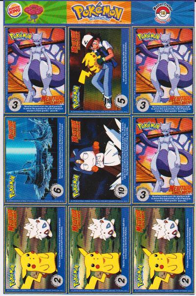 1999 Pokemon Master Trainer Collector Set Uncut 9 Card Uncut #19 Sheet ...