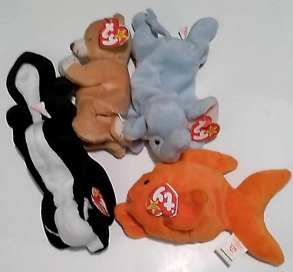 4 Different Ty Beanie Babies - 1993-1999 - w/ Hope The Prayer Bear ...