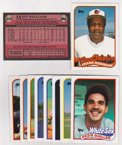 ERROR LOT - 10 Different 1989 Topps Baseball Wrong Back Errors - Frank ...