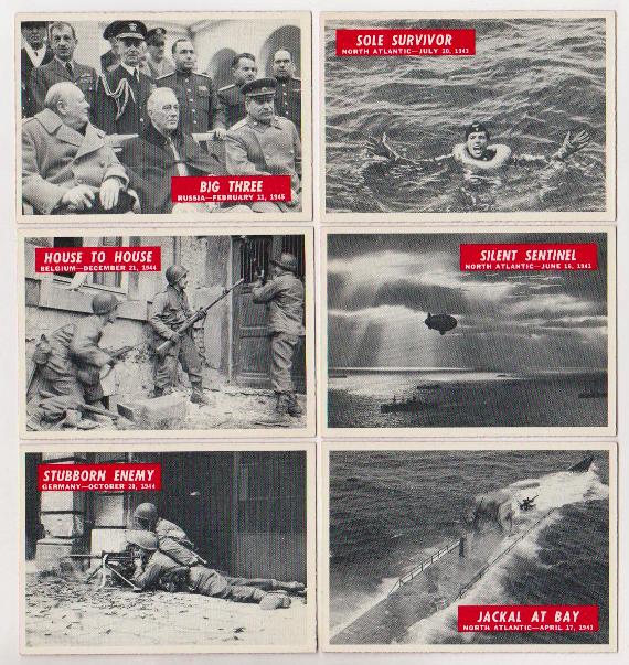 6 Different 1965 PCGC World War II Trading Cards - Nice Lot | Property Room