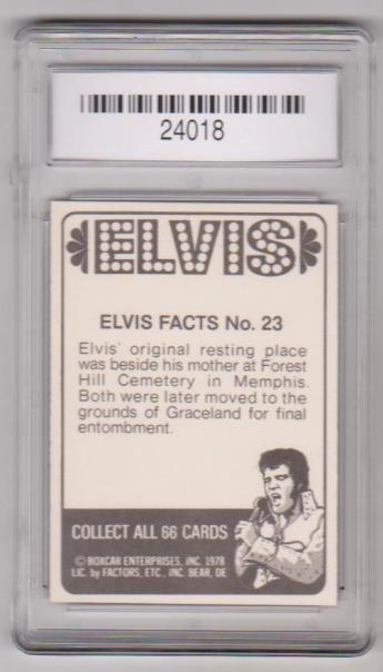Graded Gem Mint 10 - Elvis Presley 1978 Boxcar #23 Trading Card ...