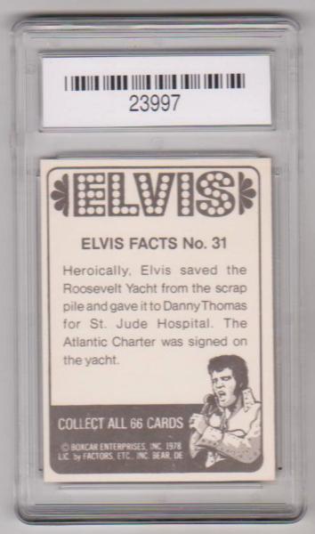 Graded Gem Mint 10 - Elvis Presley 1978 Boxcar #31 Trading Card ...