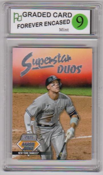 Graded Mint 9 - Aaron Judge/Giancarlo Stanton 2021 Stadium Club ...