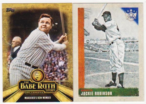 Babe Ruth + Jackie Robinson Baseball Card Pair | Property Room