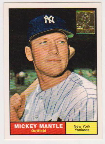 Mickey Mantle 1961 Topps #300 Commemorative Card - 1996 Topps #11 of 19 ...