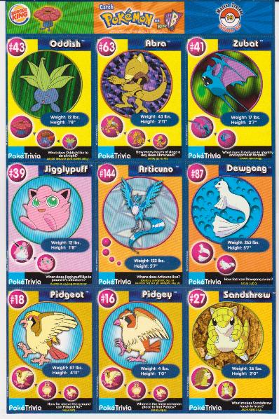 1999 Pokemon Master Trainer Collector Set Uncut 9 Card Uncut #19 Sheet ...