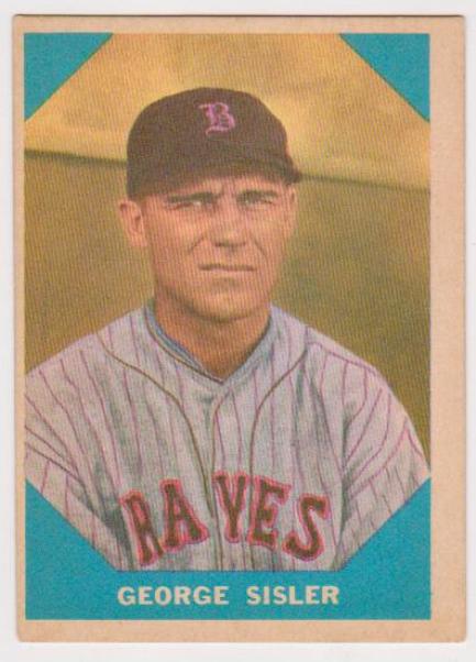1960 Fleer George Sisler #13 Card - HOF'er | Property Room