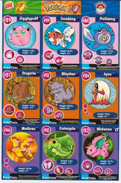 1999 Pokemon Master Trainer Collector Set 9 Card Uncut Sheet #20 ...