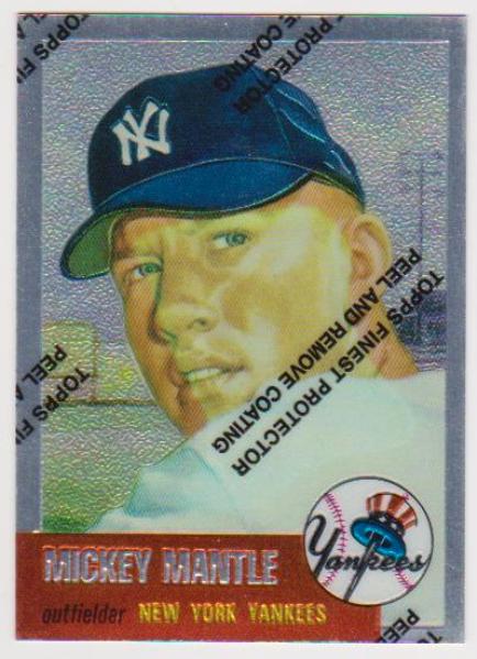 Mickey Mantle 1953 Topps Finest #82 Commemorative Card - 1996 Topps #3 ...