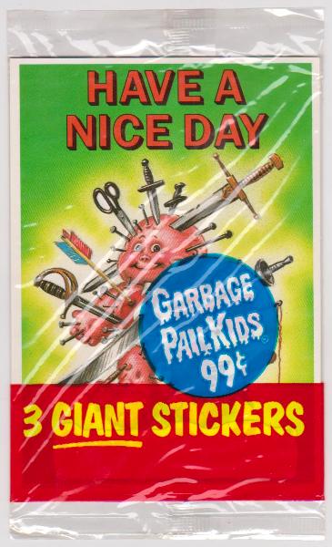Sealed - 1986 Topps Garbage Pail Kids Giant Stickers Unopened Pack ...