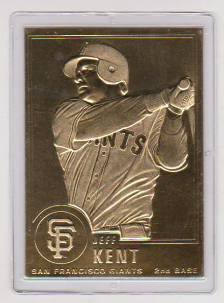 22 kt Gold - Jeff Kent 2007 Danbury Mint Gold Card | Property Room