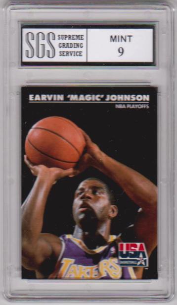 Graded Mint 9 - Magic Johnson 1992 Skybox USA #33 Card | Property Room