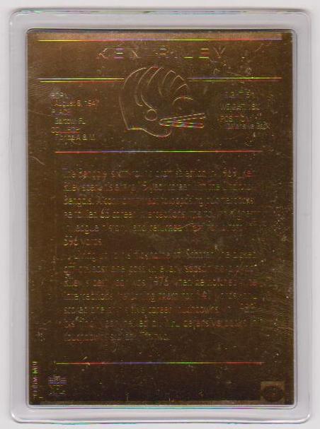 22 Kt Gold Ken Riley Danbury Mint Gold Card | Property Room