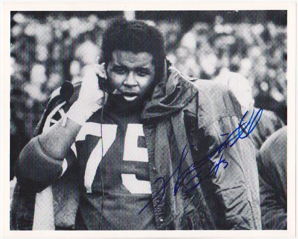 Autographed Winston Hill B+W 8x10 Photo - 8 Time Pro-Bowl Player ...