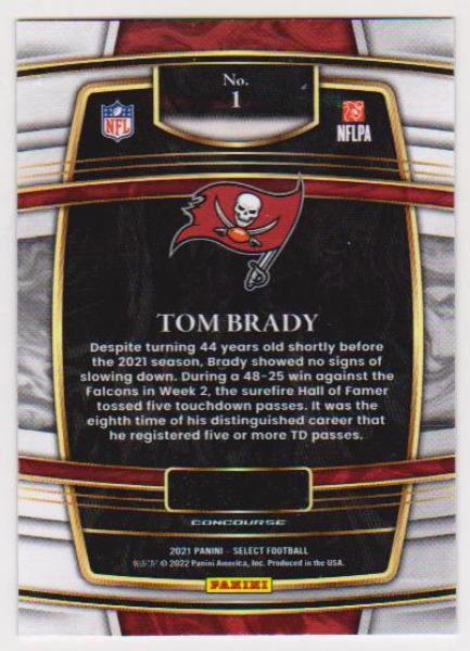 Tom Brady 2021 Panini Select #1 Card | Property Room