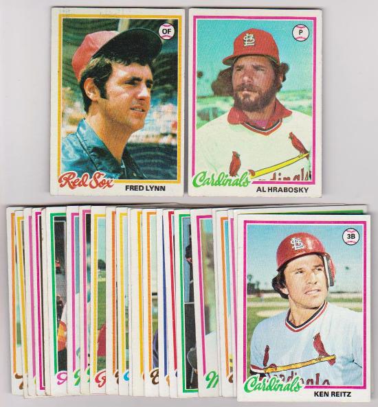 25 Different 1978 Topps Baseball Cards w/ Fred Lynn + More | Property Room