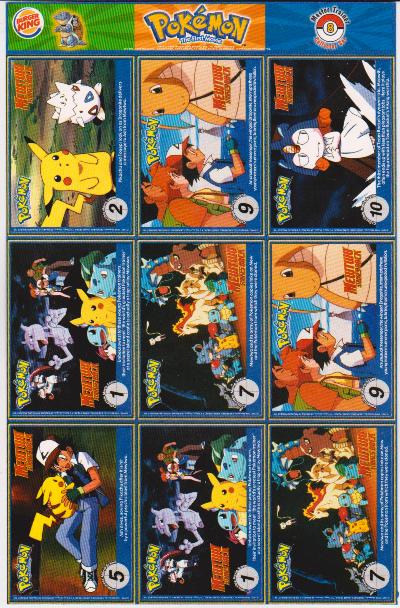 1999 Pokemon Master Trainer Collector Set Uncut 9 Card Sheet #8 w ...