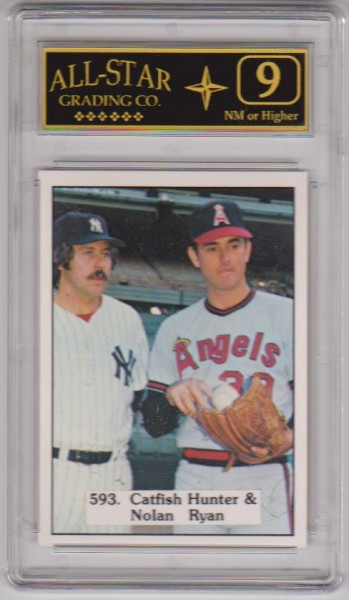 Graded 9 - 1975 SSPC Nolan Ryan + Catfish Hunter Card | Property Room