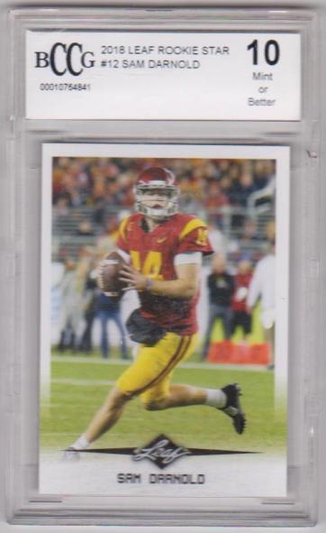Rookie Graded BCCG 10 - Sam Darnold 2018 Leaf #12 Card | Property Room