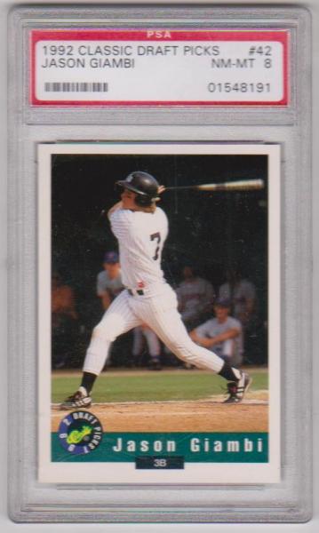 PSA Mint 8 1992 Classic Draft JASON GIAMBI #42 Rookie Card | Property Room
