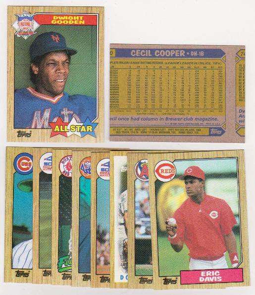 ERROR LOT - 10 Different 1987 Topps Baseball Wrong Back Errors w ...