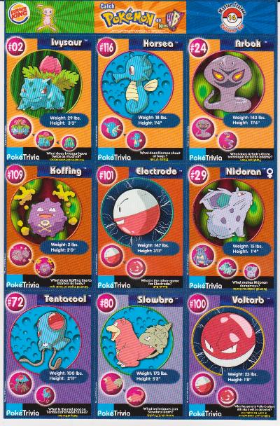 1999 Pokemon Master Trainer Collector Set Uncut 9 Card Uncut #14 Sheet ...