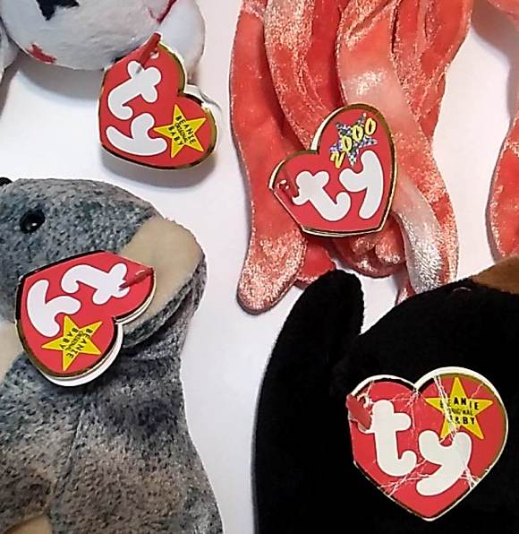 4 Different Ty Beanie Babies - 1993-2000 - w/ Glory The Bear + More ...