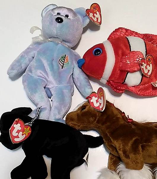 4 Different Ty Beanie Babies - 1999-2001 - w/ Issy The Four Seasons ...