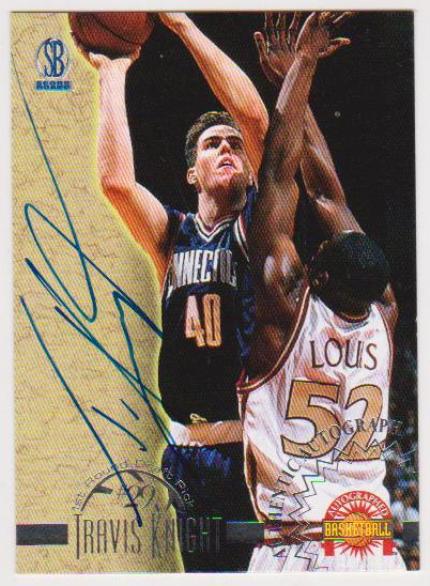 Signed Rookie - Travis Knight 1996 Score Board Autographed Basketball ...